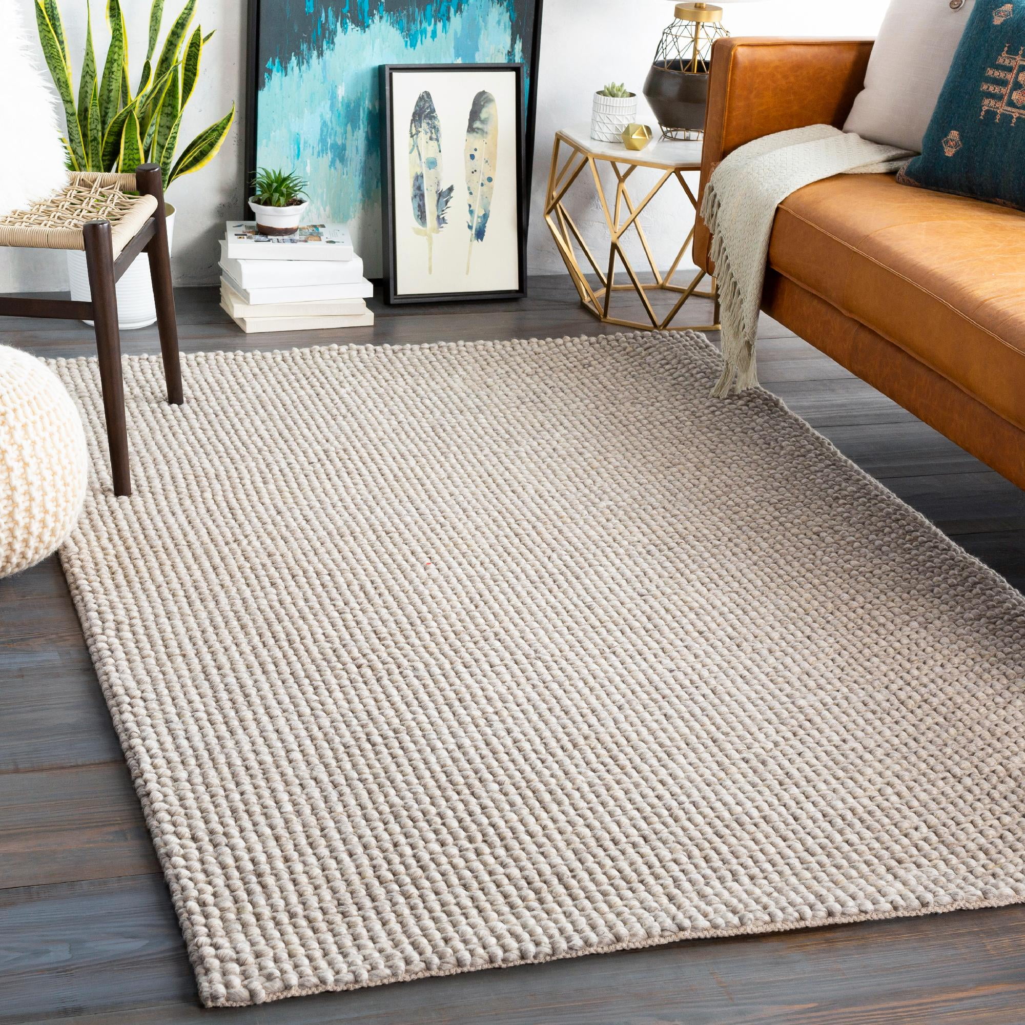 Mark&Day Area Rugs, 9x13 Keynsham Texture Light Gray Area Rug (8'10" x ...