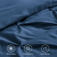 Cozy Comfort Queen Comforter Set Navy Blue - 7 Pieces Pintuck Bed in A ...