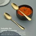 Jeaker Gold Dinner Spoons Set 12 Pieces Stainless Steel Table Spoons ...