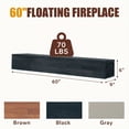 Hommoo 60" Rustic Wood Fireplace Mantel Wall-Mounted & Floating Shelf ...