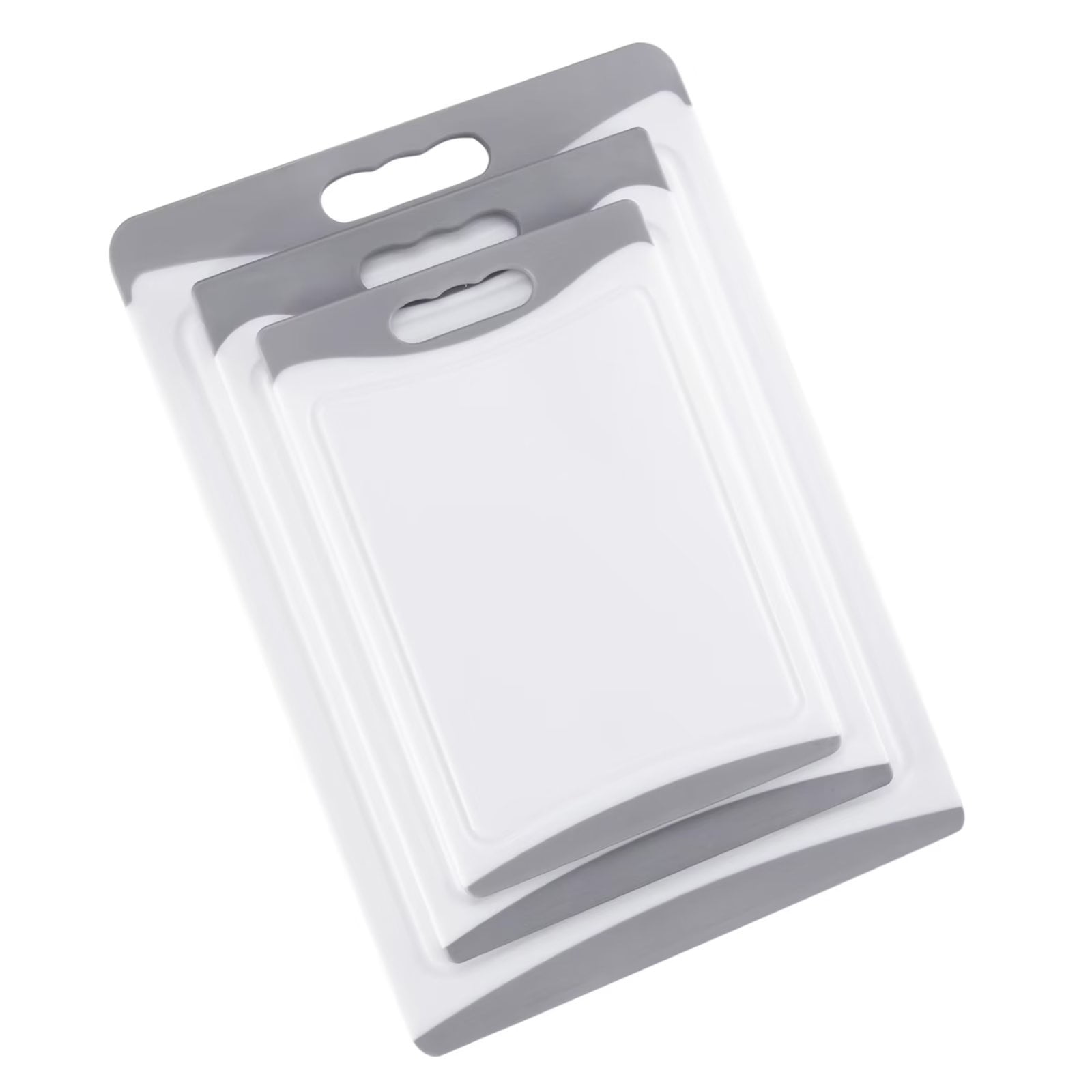 Grey Cutting Boards for Kitchen, Plastic Cutting Board Set of 3 with ...