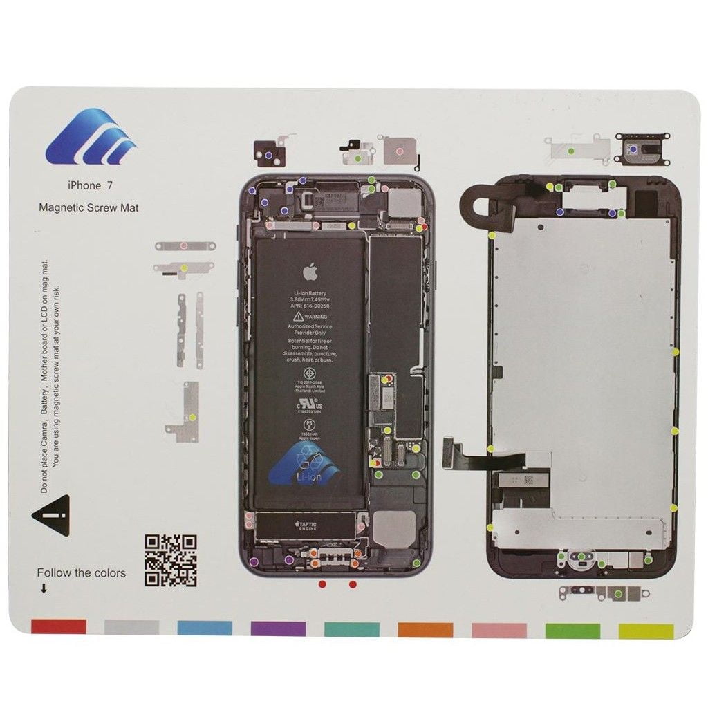 For iPhone 7 - Magnetic Screw Mat Phone Repair Disassembly Guide ...