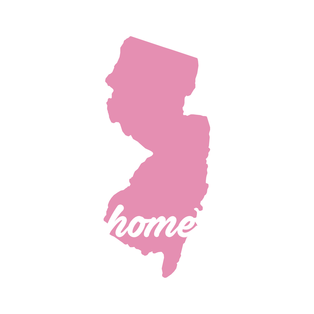 New Jersey Home Sticker Decal Die Cut - Self Adhesive Vinyl - Weatherproof - Made in USA - Many ...
