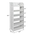 Ktaxon 6-Tier Carved Shoe Rack, Space Saving, Storage Organizer, White ...