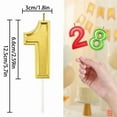 ELARA- 24-Year-Old Track-Shaped Birthday Candles In Red And Gold, 3D ...