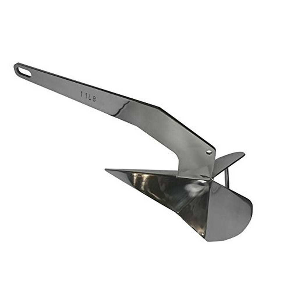 Stainless Steel 316 Delta Anchor 11lbs (5kg) Marine Grade Polished Boat ...