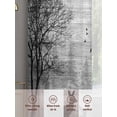 Black Deer Forest Sheer Curtains for Living Room Bedroom Wooden ...