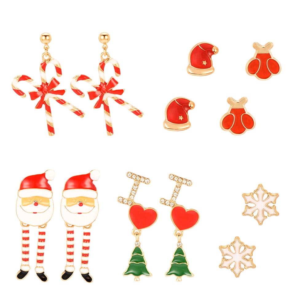 Click here for Cimaxic Christmas 6 Pairs Of Christmas Stud Earrin... prices