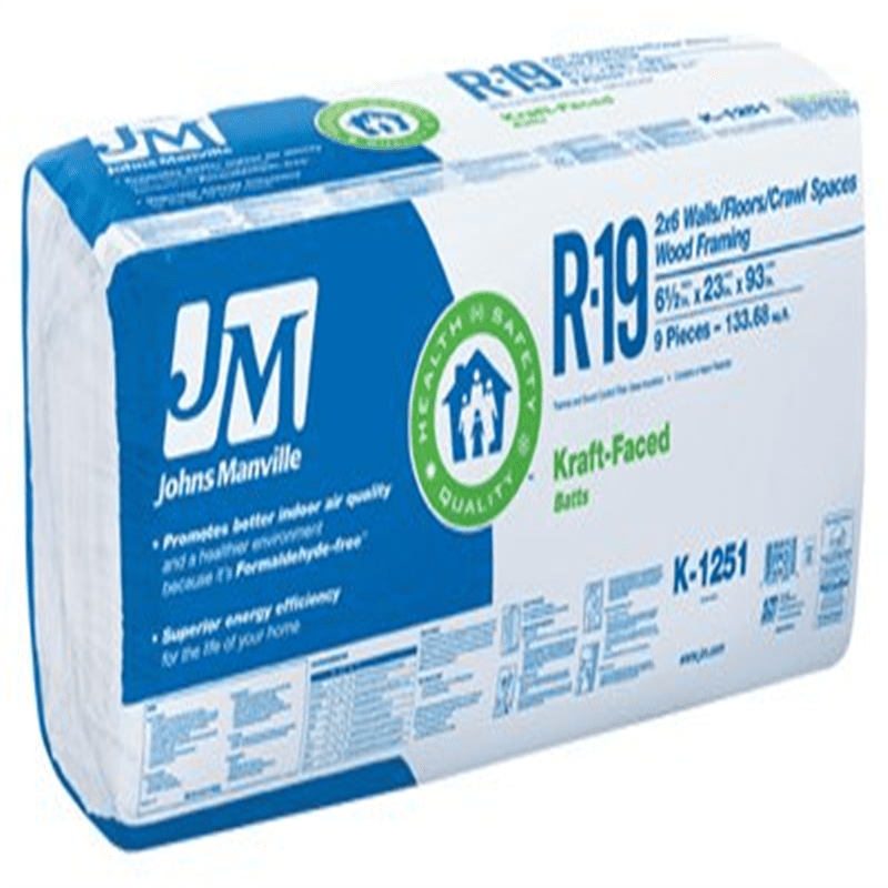 John Manville 90005454 R19 23 x 93 inch Kraft Batt – BrickSeek