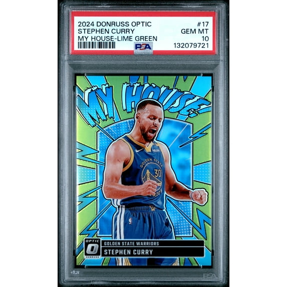 2024 Panini Donruss Optic My House Stephen Curry Lime Green PSA 10 ...