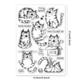 8.3x5.8in Cartoon Cat Clear Stamps Lovely Cat Silicone Stamp Wish Words ...