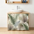 Boho Forest Cabinet Curtain, Vintage Country Green Blue Ferns Beige ...