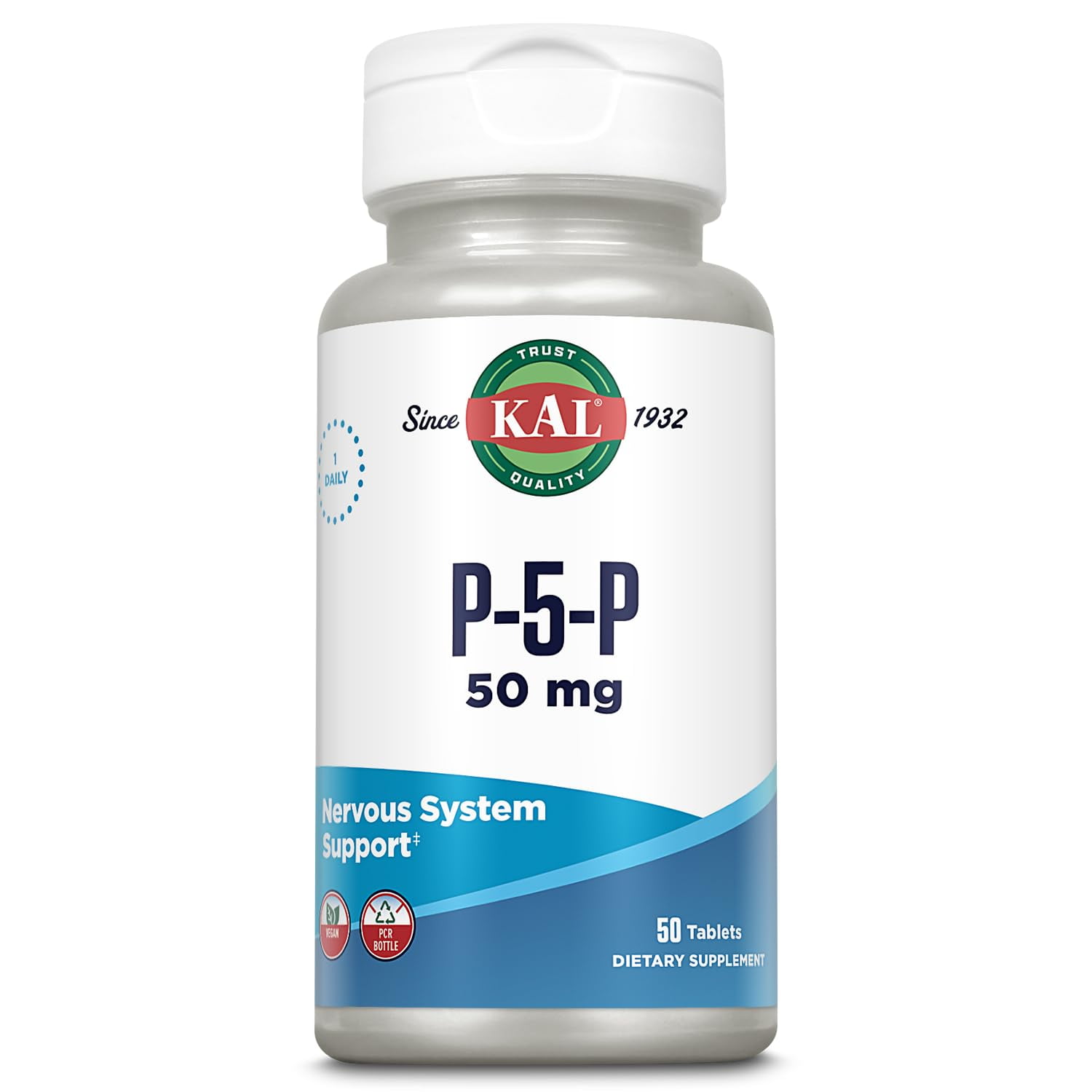 Suplemento KAL B-6 de piridoxal-5-fosfato, tabletas de 50 mg, 50 unidades | Bodega Aurrera en línea