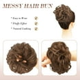 MORICA Messy Bun Hair Piece Wavy Curly Large Light Brown Hair Bun ...