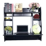 Ktaxon Black Wall Mounted Floating Office Computer Desk Table Storage ...