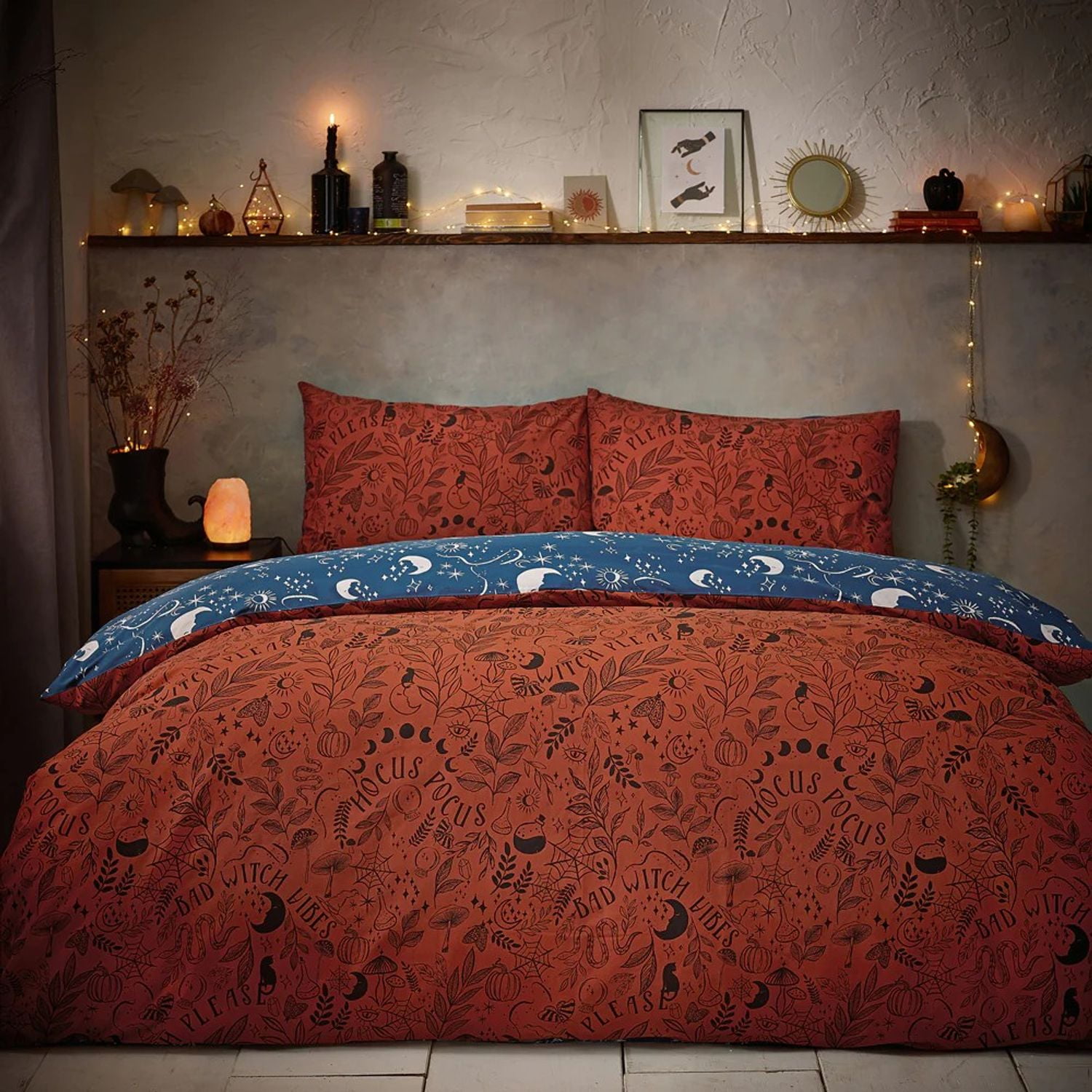 Click here for Furn Witchy Vibes Reversible Halloween Duvet Cover... prices