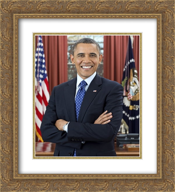Official portrait of President Barack Obama in Oval Office 20x24 Double ...