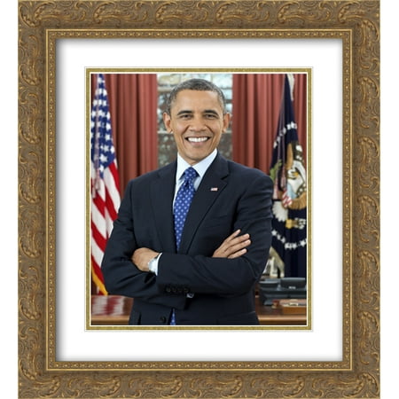 Official portrait of President Barack Obama in Oval Office 20x24 Double ...