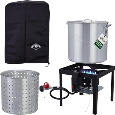 Creole Feast CFT2018 90Qt Single Sack Crawfish Boiler and Cooker Combo ...