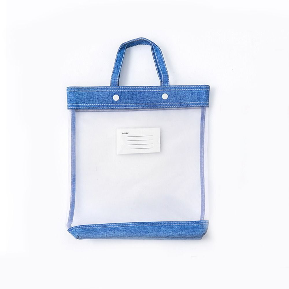 Transparent Portable Class School Homework Office Document Bag File ...