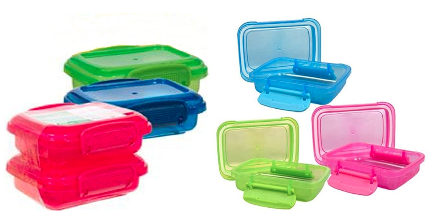 Greenbrier Plastic Storage Containers, Small, Mini, Snap-lock Lids, 6 ...