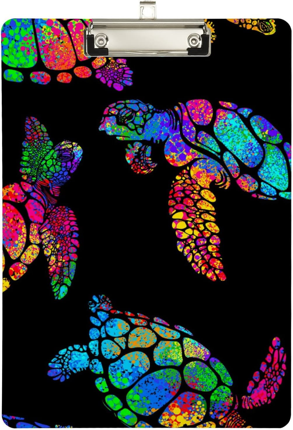 ZHANZZK Neon Sea Turtle Clipboard Hardboard Wood Nursing Clip Board and ...