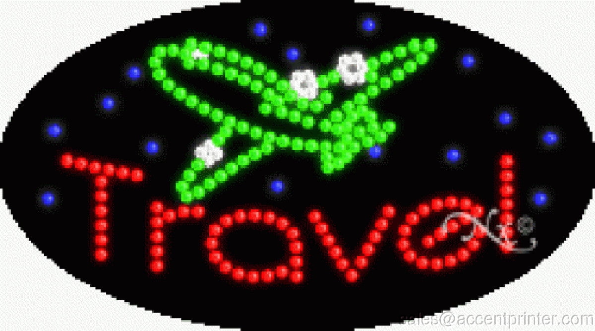 Travel Indoor Flashing & Animated High Impact Energy Efficient LED Sign ...