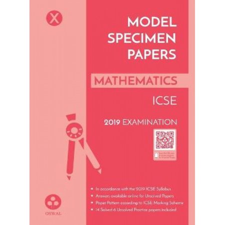 Model Specimen Papers for Mathematics: Icse Class 10 for 2019 ...