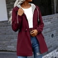 Frostluinai Women's Casual Hip-Length Hooded Jacket Water Resistant ...
