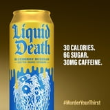 Liquid Death Iced Tea, Blueberry Buzzsaw 19.2oz King Size Cans (8-Pack ...