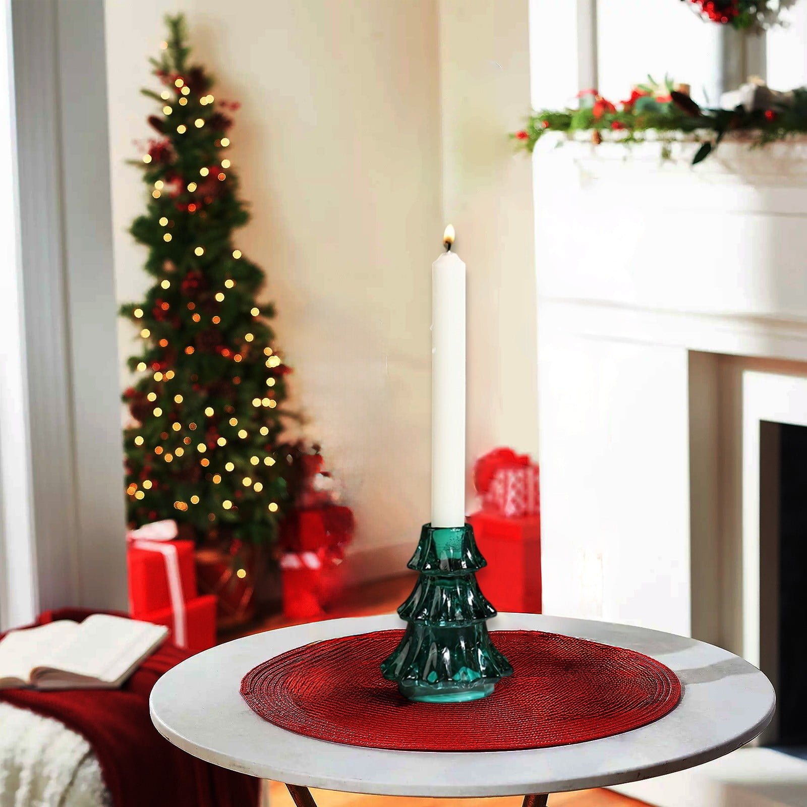 Click here for Fesfesfes Christmas Tree Glass Candle Holders Fits... prices