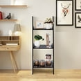 3 Tier Leaning Rack Wall Ladder Book Shelf Bookcase Storage Display ...