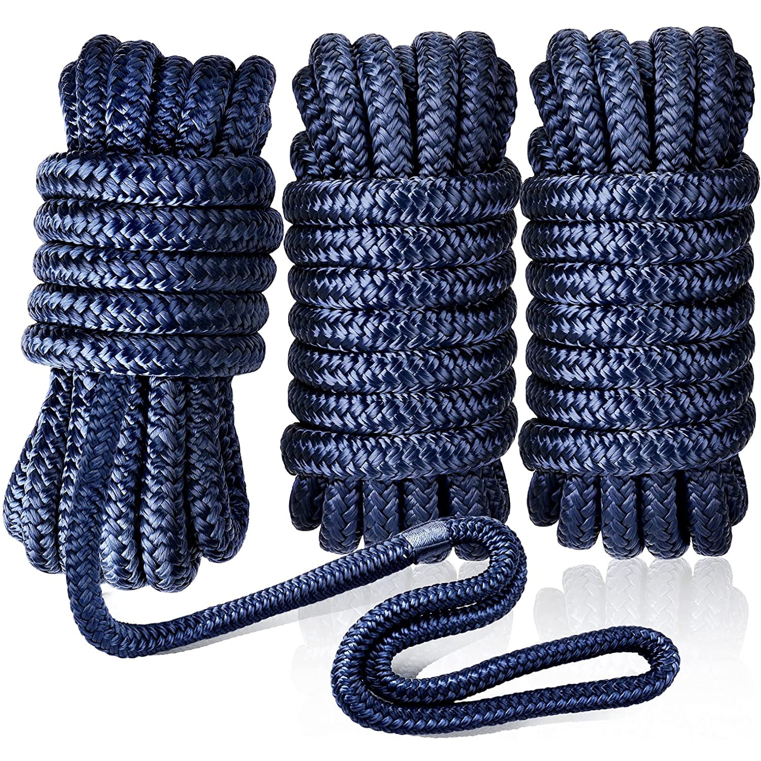 DOMETOUR Dock Lines Ropes Boat Accessories 3PCS 0.5in X 15ft Ropes for ...