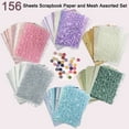 156 Sheets Scrapbook Paper Textured Paper Assorted Set, FineGood ...