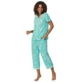 Aria Short Sleeve 100% Cotton Cropped Pajama Set with Pockets, Women’s ...