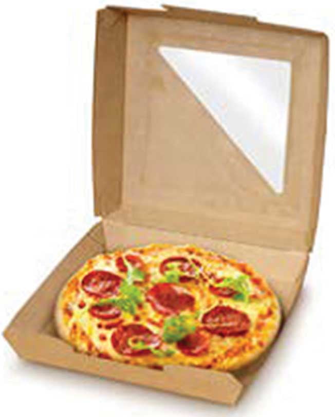 Bagcraft EcoCraft Eco-Flute ToGo Insulated Pizza Window Container, 6.5 ...