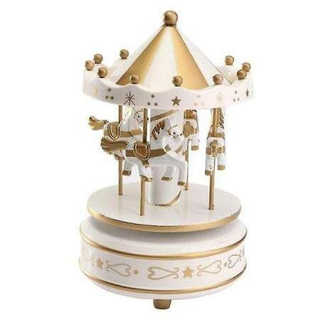 Wind Up Wooden Horse Round Carousel Music Boxes | Walmart Canada