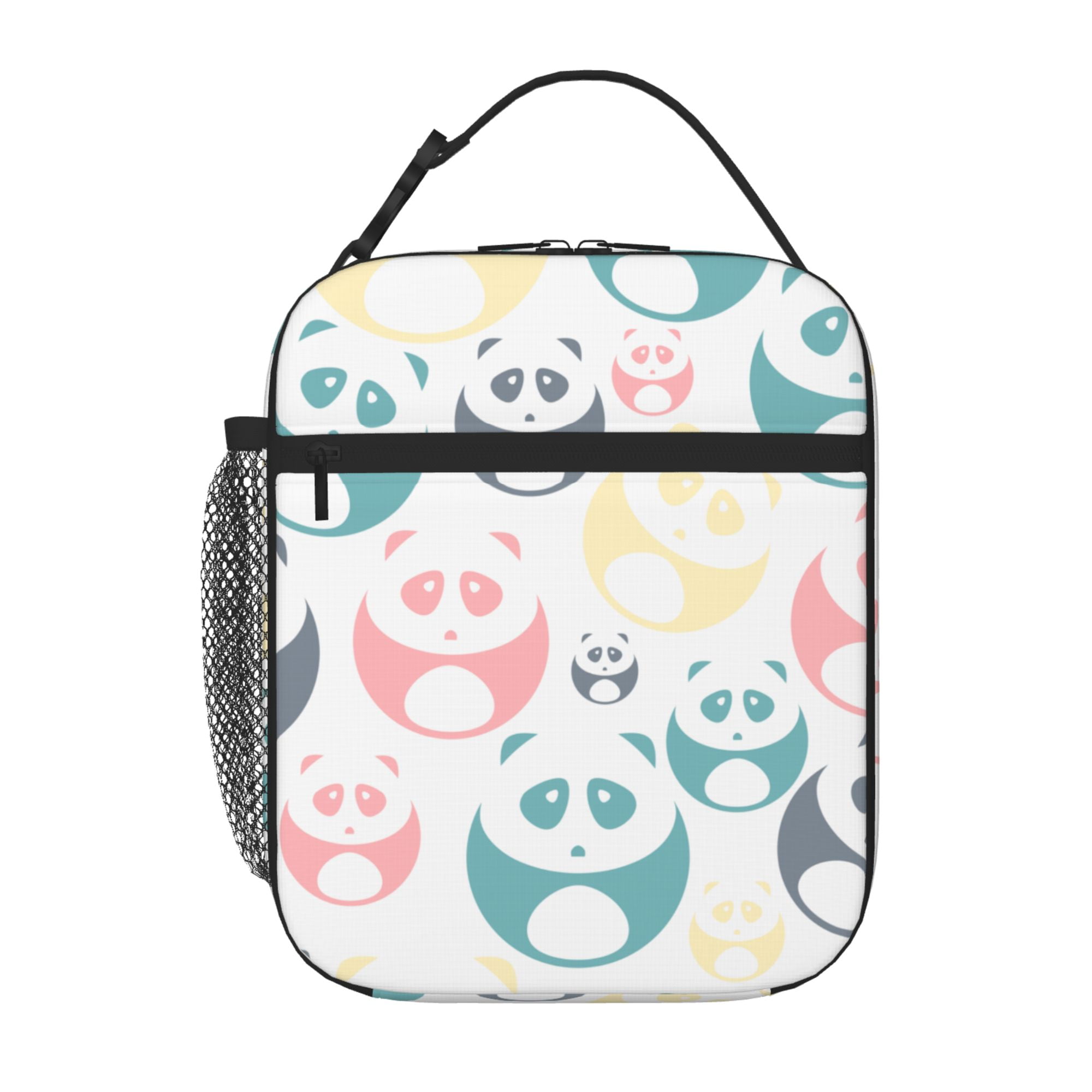 TEQUAN Portable Lunch Bag, Cartoon Cute Pandas Animals Pattern Reusable ...