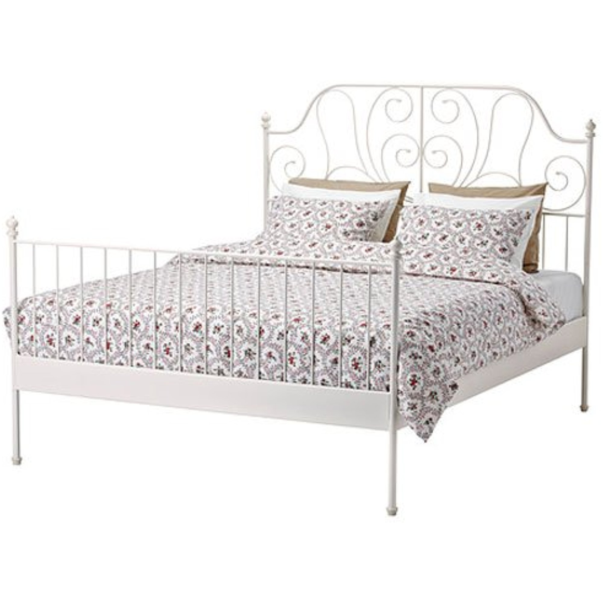 Ikea Leirvik Bed Frame White Full Size Iron Metal Country Style 38382 Ikea Leirvik Bed Frame White Full Size Iron Metal Country Style 38382