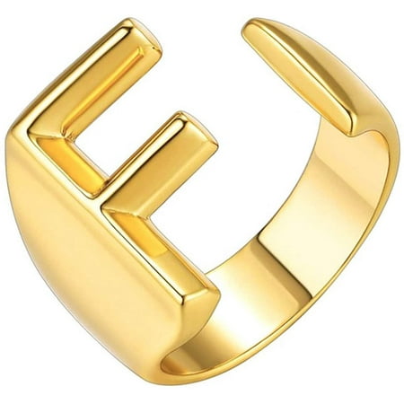 choice of all Gold Initial Rings for Women,Personalized Letter Rings ...