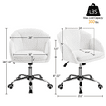 Alden Design Modern Rolling Desk Chair with Armrests for Home Office ...
