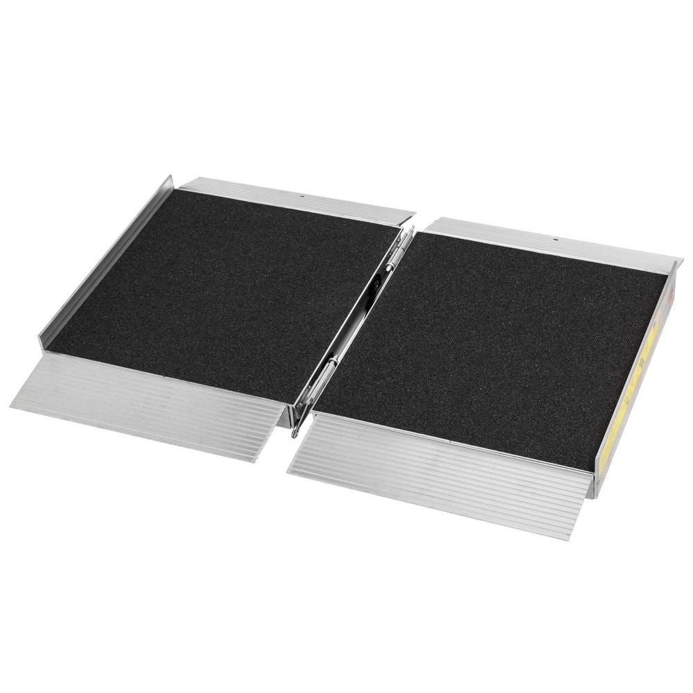 Silver Spring 2' L Single-Fold Aluminum Wheelchair & Scooter Ramp with ...