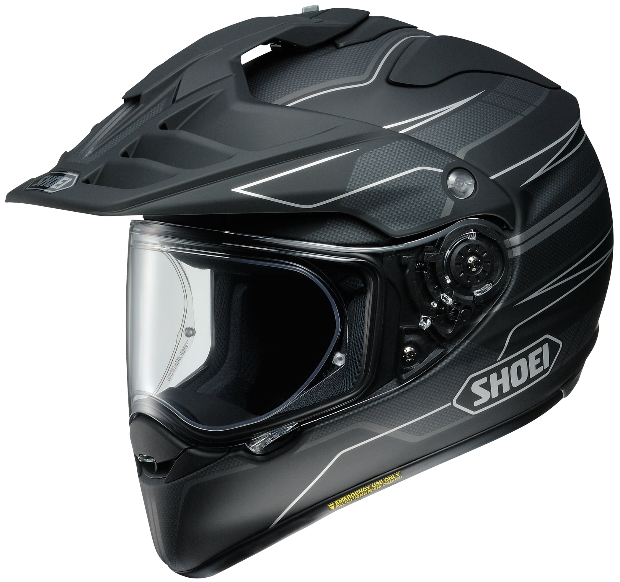 Shoei Hornet X2 Navigate Dual Sport Helmet Black LRG 0124-1205-06 ...