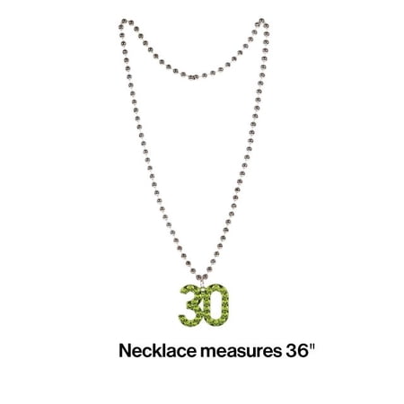 Creative Converting - 30th Birthday Beaded Necklace, each - Walmart.com ...