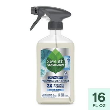 Seventh Generation Power Dishwashing Soap, Free & Clear, Unscented, 19 ...