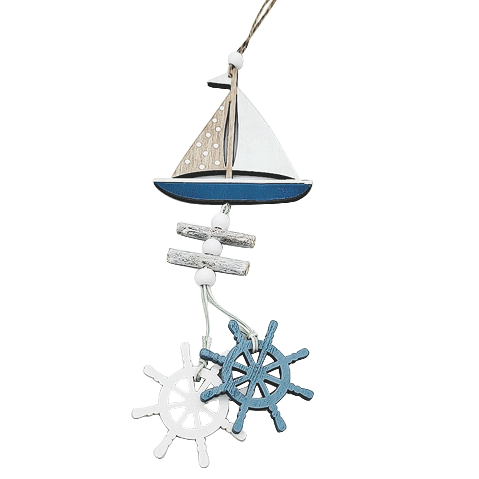 Multitrust Nautical Wall Decor, Wooden Sailing Boat Model Hanging ...