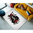 Rugfest Anime Dark Intense Washable Rug - Non-Slip Backing, Easy to ...