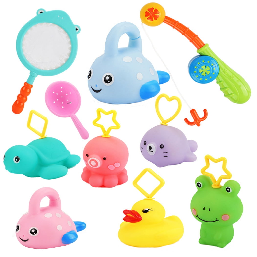 Nobrand 10pcs Infants Bath Toy Set Assorted Funny Bathtub Toy Shower Toy For Toddlers