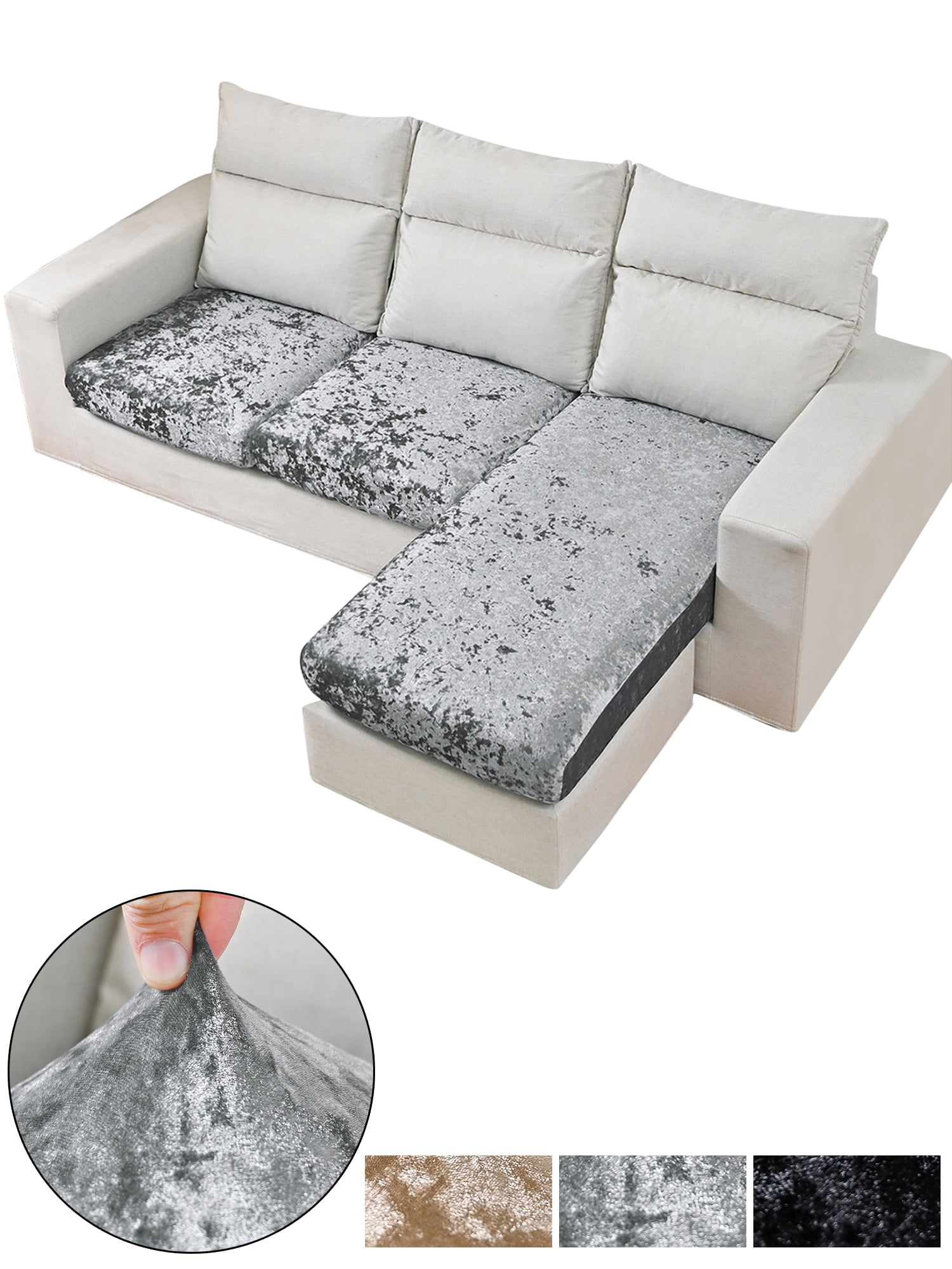 KBOOK Stretch Sofa Seat Cover Velvet Couch Seat Slipcover for Sofa ...