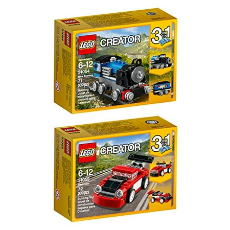 LEGO Creator Blue Express Red Racer Building Kit Bundle (143 Piece ...